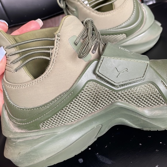 Puma | Shoes | Fenty By Rihanna Olive Green Ignite Puma Sneakers | Poshmark